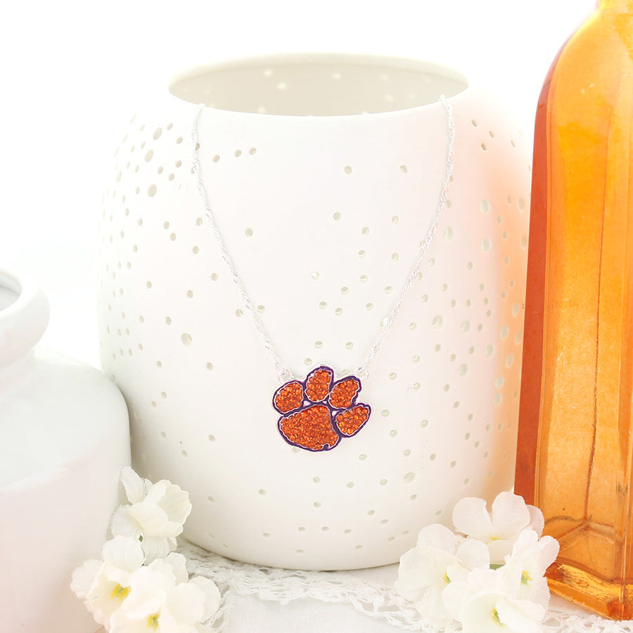Clemson Crystal Logo Necklace – Seasons Jewelry - Retail