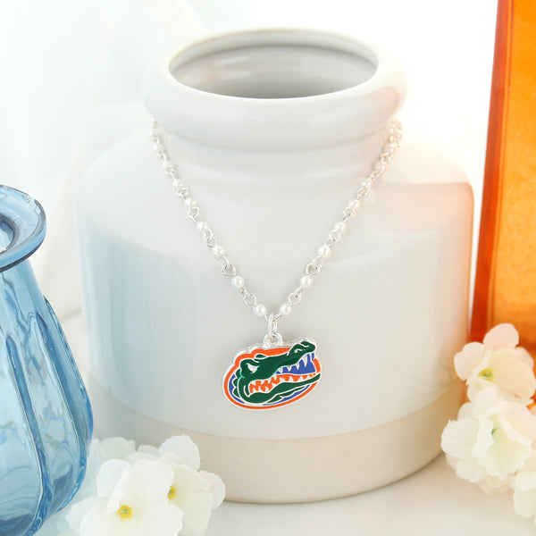 Florida Enamel Logo & Pearl Necklace – Seasons Jewelry - Retail