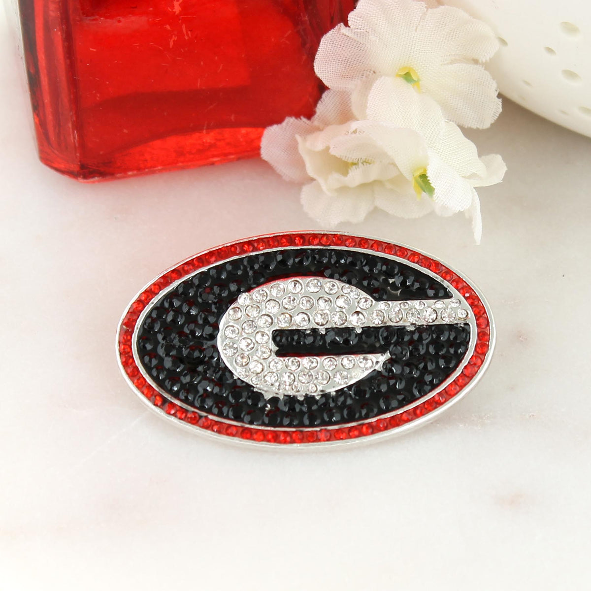 Georgia Crystal Logo Pin – Seasons Jewelry - Retail