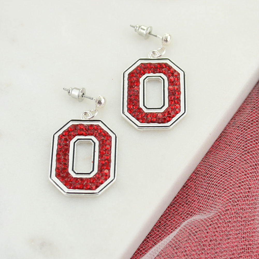 Ohio State Crystal Logo Earrings – Seasons Jewelry - Retail