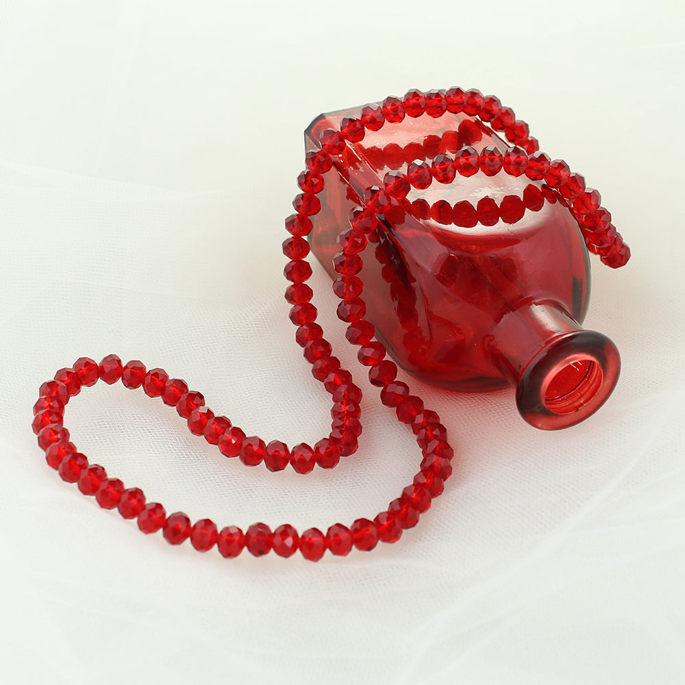 24” Red Crystal Stretch Necklace – Seasons Jewelry - Retail